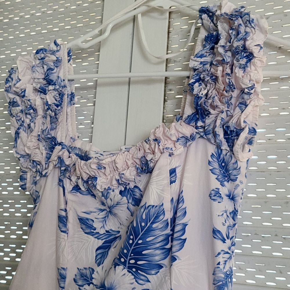 Ky'S | Dresses | Hawaiian Mumu Ruffle Long Dress | Poshmark